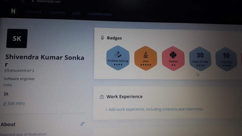 Shivendra Kumar Sonkar on LinkedIn: #hackerrank #apnikakasha | 12 comments Shivendra Kumar Sonkar on LinkedIn: #hackerrank #apnikakasha | 12 comments