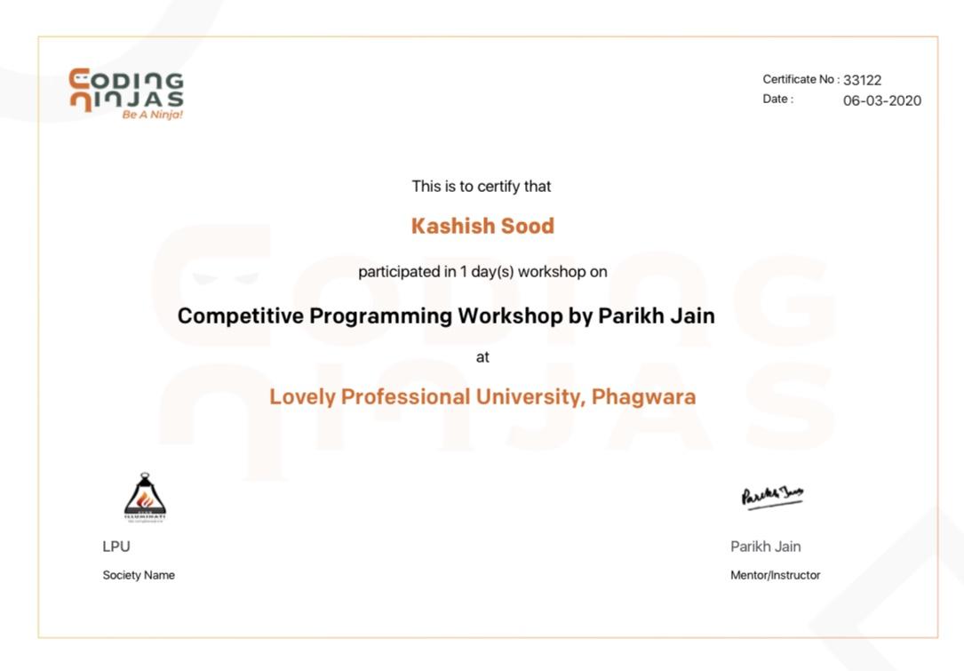 Kashish Sood on LinkedIn: Competitive programming!!! Kashish Sood on LinkedIn: Competitive programming!!!