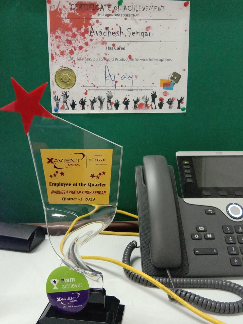 Avadhesh Sengar on LinkedIn: Employee Of Quarter Award :) & Client ... Avadhesh Sengar on LinkedIn: Employee Of Quarter Award :) & Client ...