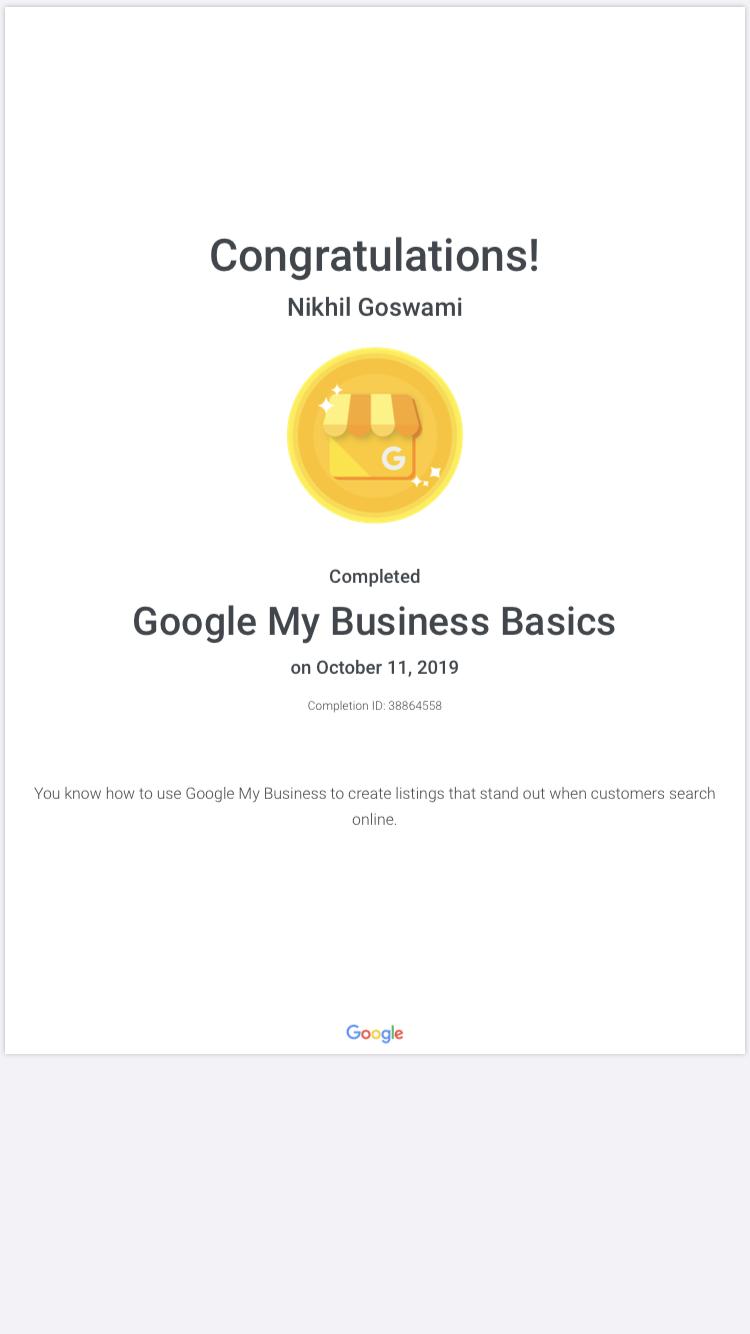 Nikhil Gosavi on LinkedIn: Completed google my business Nikhil Gosavi on LinkedIn: Completed google my business
