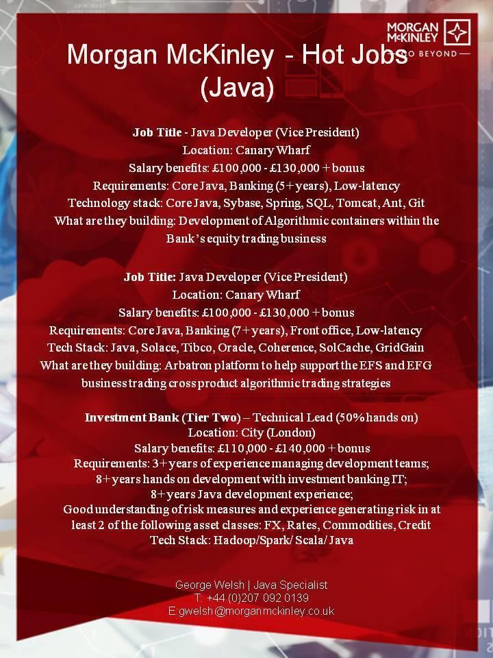 George Welsh on LinkedIn: **Java Permanent - London Banking - £100,000 ... George Welsh on LinkedIn: **Java Permanent - London Banking - £100,000 ...