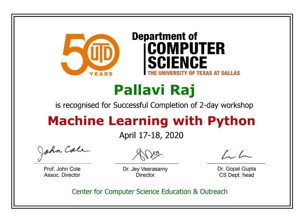 Pallavi Raj on LinkedIn: #workshops #python #machine_learning # ... Pallavi Raj on LinkedIn: #workshops #python #machine_learning # ...