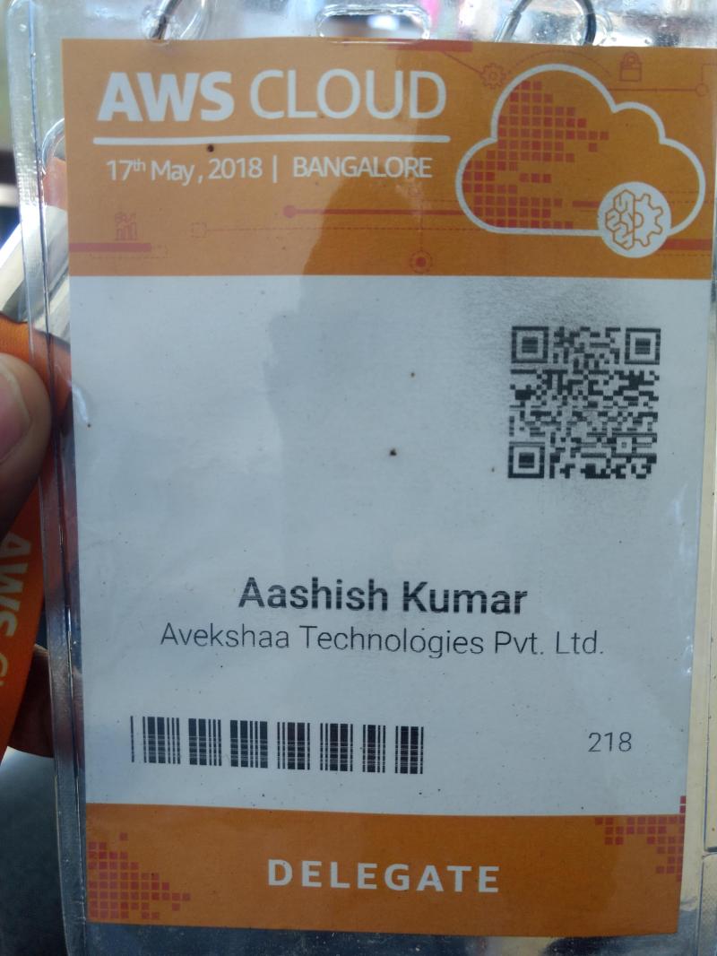 Attending AWS Cloud day bengaluru @Taj Vivanta, bengaluru | Aashish kumar Attending AWS Cloud day bengaluru @Taj Vivanta, bengaluru | Aashish kumar
