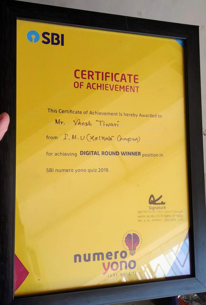 Vansh Tiwari on LinkedIn: #sbi #numerouno #winner Vansh Tiwari on LinkedIn: #sbi #numerouno #winner