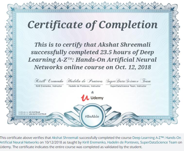 Akshat Shreemali on LinkedIn: #deeplearning #udemy #keras #pytorch #python Akshat Shreemali on LinkedIn: #deeplearning #udemy #keras #pytorch #python
