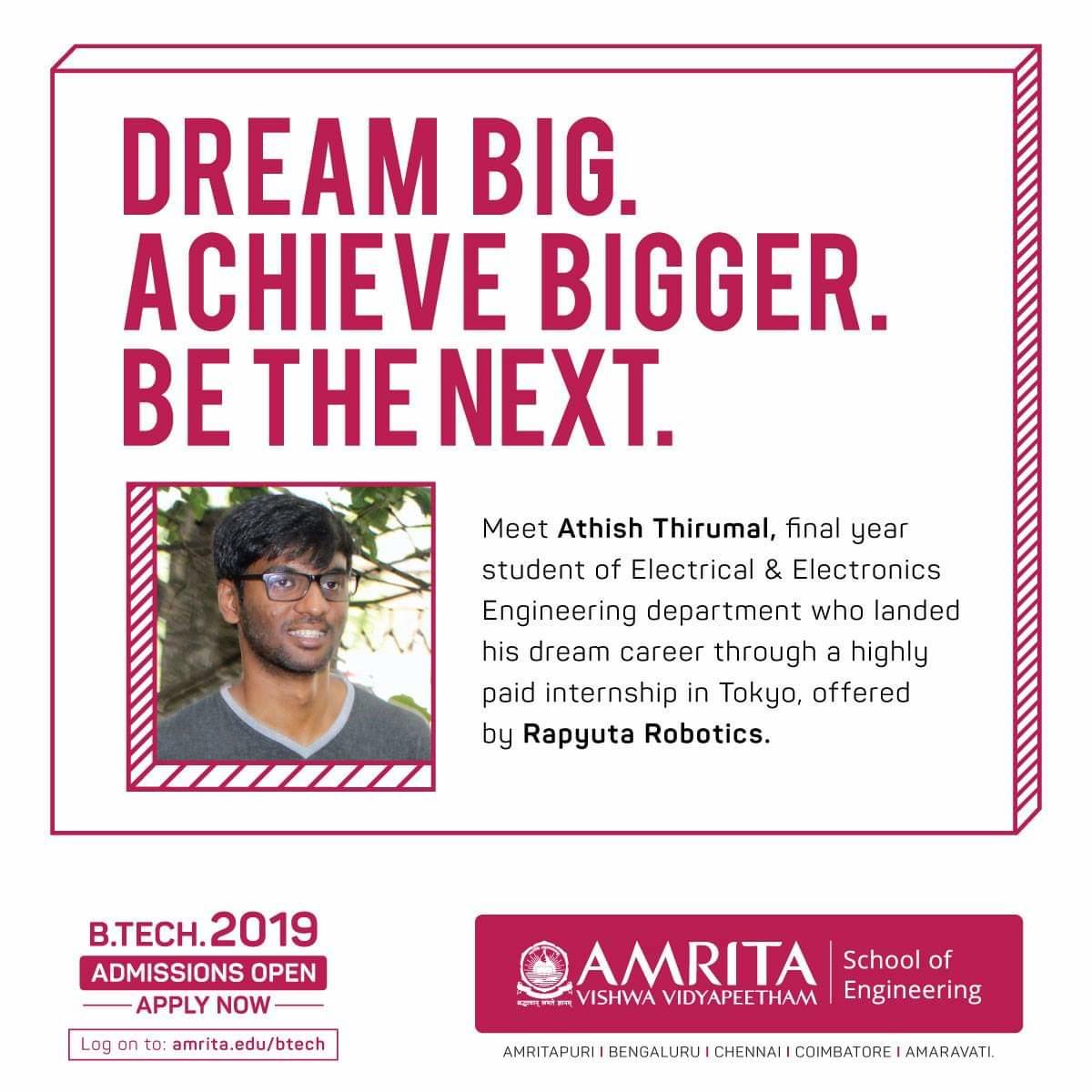 Athish Thirumal on LinkedIn: It's an honour. Thanks you Amrita Vishwa ... Athish Thirumal on LinkedIn: It's an honour. Thanks you Amrita Vishwa ...