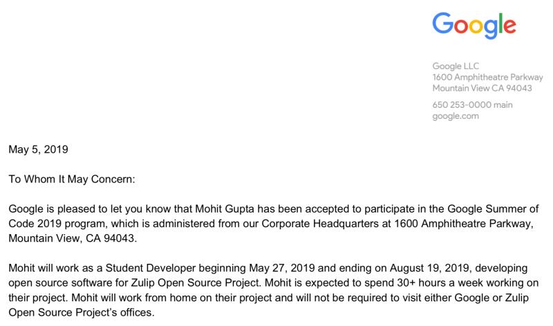 Mohit Gupta on LinkedIn: #gsoc #google #googlesummerofcode #zulip # ... Mohit Gupta on LinkedIn: #gsoc #google #googlesummerofcode #zulip # ...