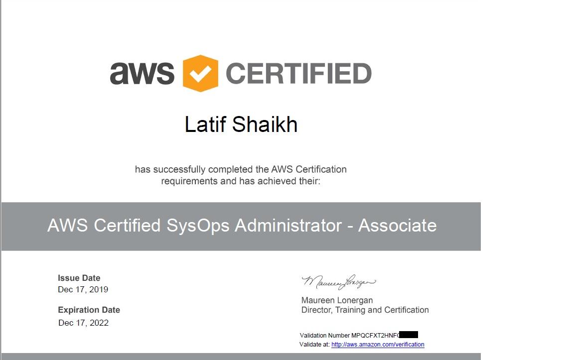 Latif Shaikh on LinkedIn: Completed AWS Certified SysOps Administrator ... Latif Shaikh on LinkedIn: Completed AWS Certified SysOps Administrator ...