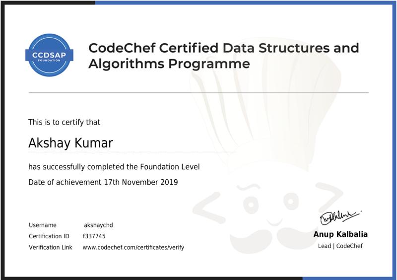 Akshay Kumar on LinkedIn: #datastructures #algorithms #codechef #exam # ... Akshay Kumar on LinkedIn: #datastructures #algorithms #codechef #exam # ...