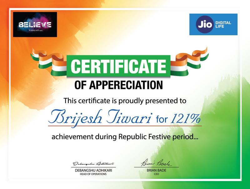 Brijesh Kumar Tiwari on LinkedIn: Received certificate of appreciation ... Brijesh Kumar Tiwari on LinkedIn: Received certificate of appreciation ...