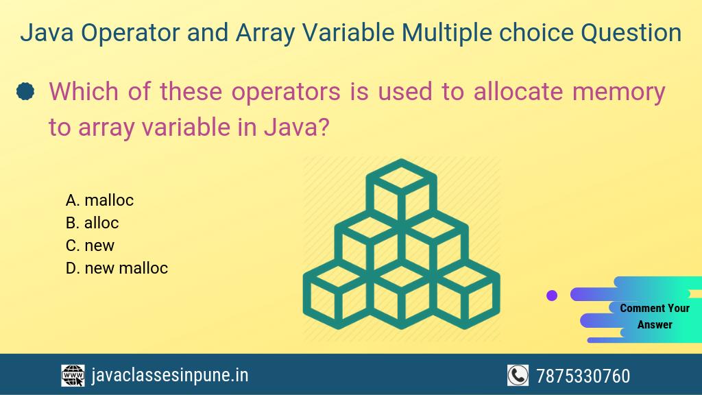Java Classes Pune on LinkedIn: #java #javaprogramming #array # ... Java Classes Pune on LinkedIn: #java #javaprogramming #array # ...