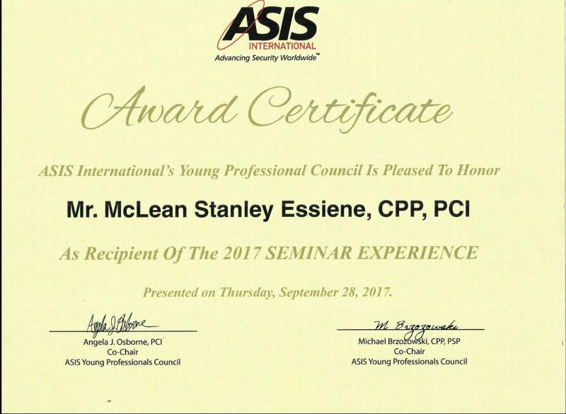 Dr. McLean S. Essiene CPP®, PCI®, PSP®, CCIP. Ph.D. on LinkedIn: I'd ... Dr. McLean S. Essiene CPP®, PCI®, PSP®, CCIP. Ph.D. on LinkedIn: I'd ...