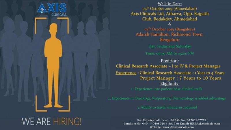 AXIS Clinicals Ltd on LinkedIn: #wearehiring #axisclinicals #axisindia AXIS Clinicals Ltd on LinkedIn: #wearehiring #axisclinicals #axisindia