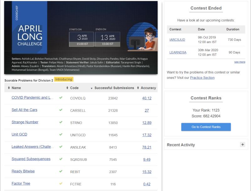 Aniruddha M Agrawal on LinkedIn: #codingchallenge #codechef #coderlife ... Aniruddha M Agrawal on LinkedIn: #codingchallenge #codechef #coderlife ...