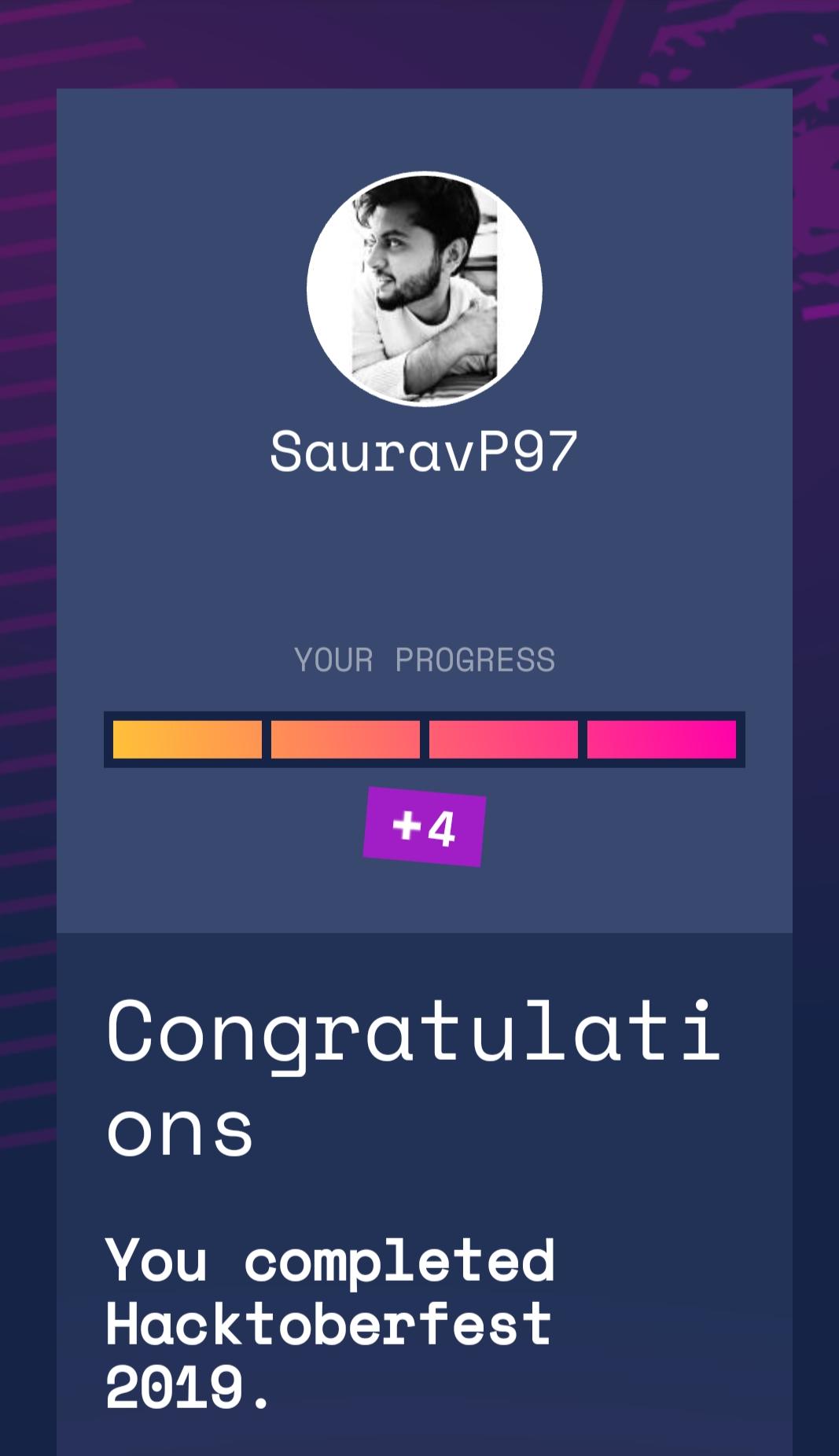 Saurav Prateek on LinkedIn: #hacktoberfest #hacktoberfest2019 Saurav Prateek on LinkedIn: #hacktoberfest #hacktoberfest2019