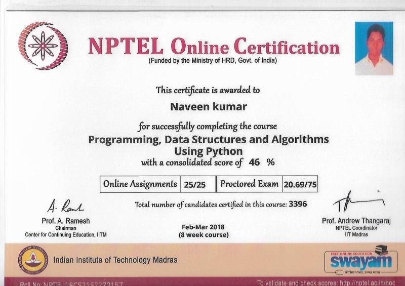 Successful completion of Successful completion of
