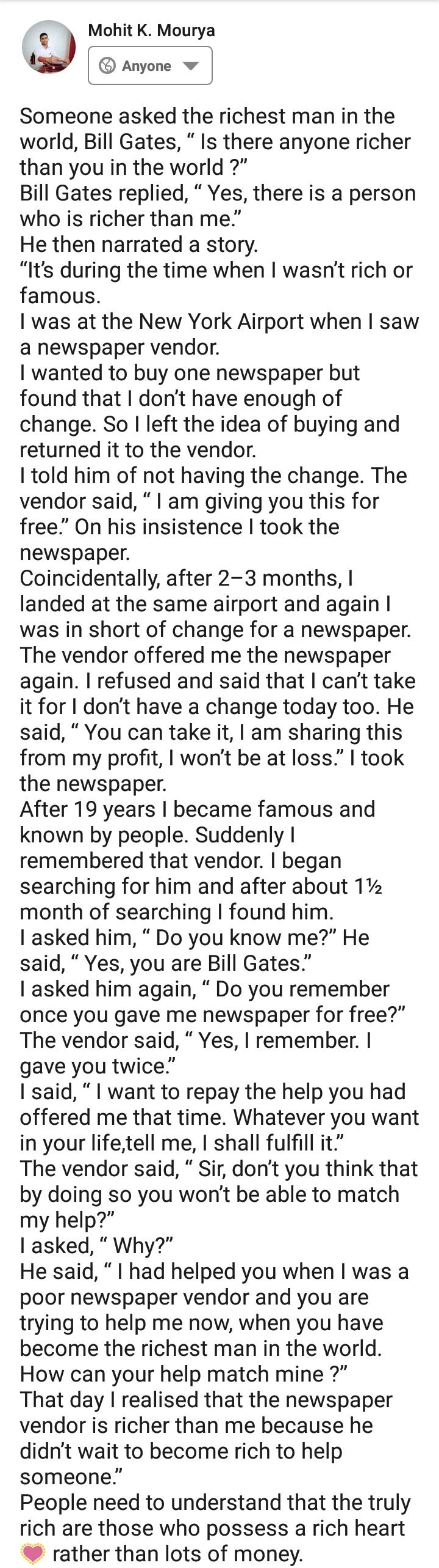Mohit K. Mourya on LinkedIn: #tuesdaythoughts #billgates Mohit K. Mourya on LinkedIn: #tuesdaythoughts #billgates