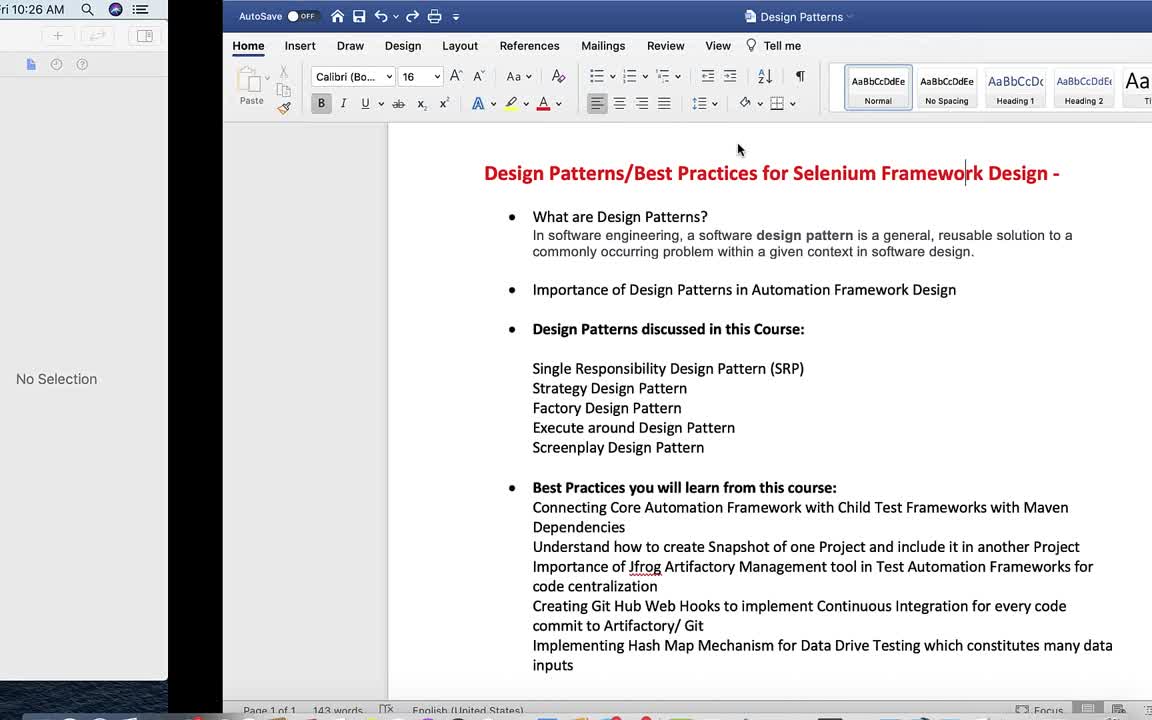 Design Patterns for Selenium Framework Development -INTRO VIDEO ... Design Patterns for Selenium Framework Development -INTRO VIDEO ...