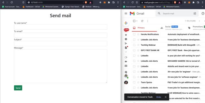 MOHAMED SANEEN K on LinkedIn: #emailmarketing #django #python #smtp # ... MOHAMED SANEEN K on LinkedIn: #emailmarketing #django #python #smtp # ...