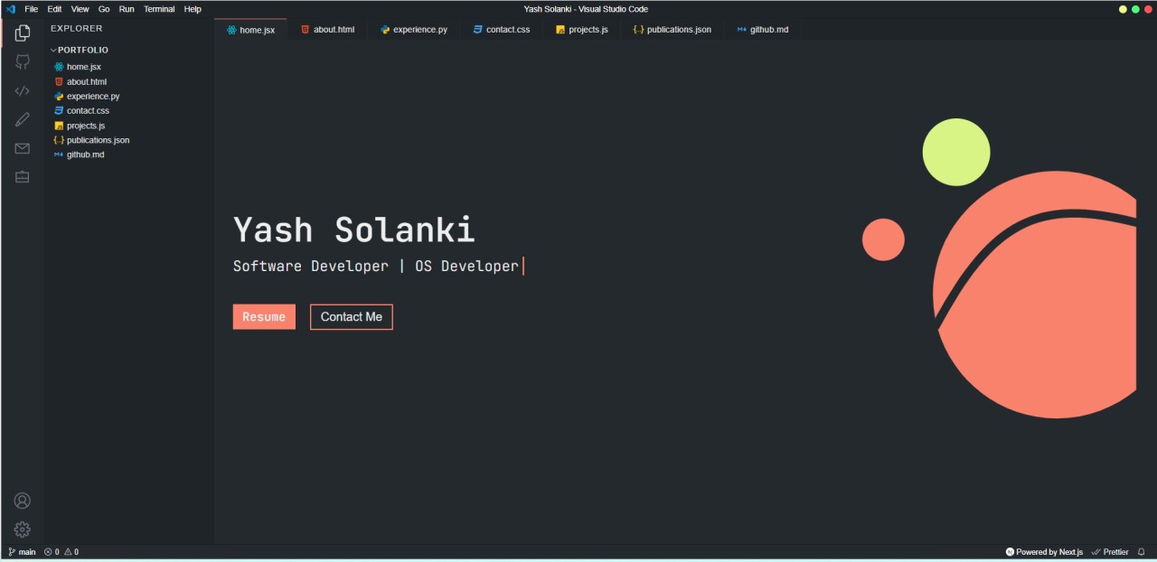 Yash Solanki on LinkedIn: #react #nextjs #vscode #portfolio # ... Yash Solanki on LinkedIn: #react #nextjs #vscode #portfolio # ...