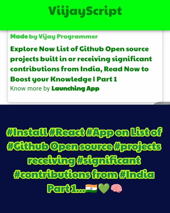 Vijay Programmer Chowdhury on LinkedIn: #install #react #app #github # ... Vijay Programmer Chowdhury on LinkedIn: #install #react #app #github # ...