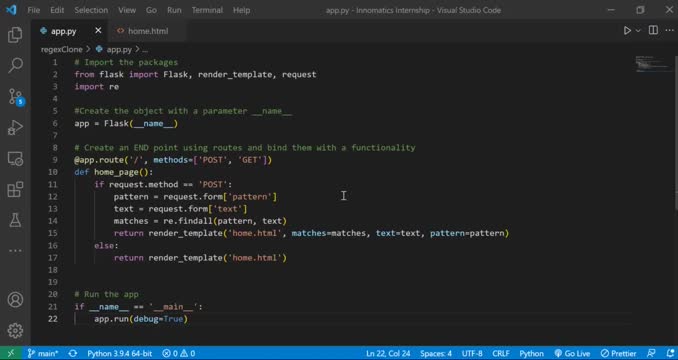 Krishna Kumar Agrawal on LinkedIn: #python #flask #internship Krishna Kumar Agrawal on LinkedIn: #python #flask #internship