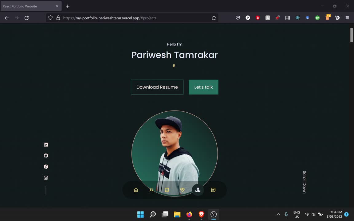 Pariwesh Tamrakar on LinkedIn: #reactjs #portfoliowebsite #vercel Pariwesh Tamrakar on LinkedIn: #reactjs #portfoliowebsite #vercel