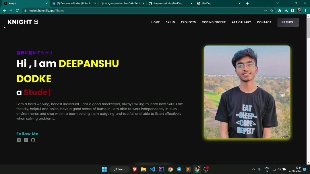 Deepanshu Dodke on LinkedIn: #react #art #github #projects #portfolio Deepanshu Dodke on LinkedIn: #react #art #github #projects #portfolio