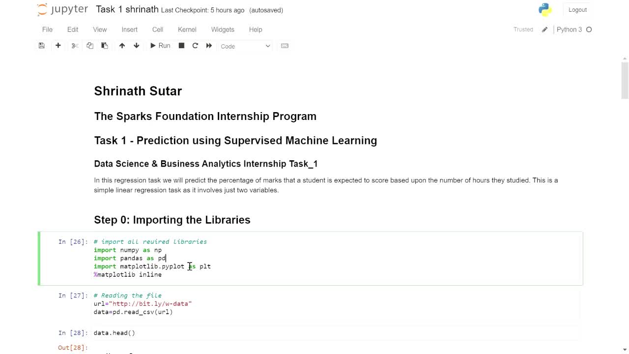 Shrinath Sutar on LinkedIn: #task1 #gripsept21 #machinelearning # ... Shrinath Sutar on LinkedIn: #task1 #gripsept21 #machinelearning # ...