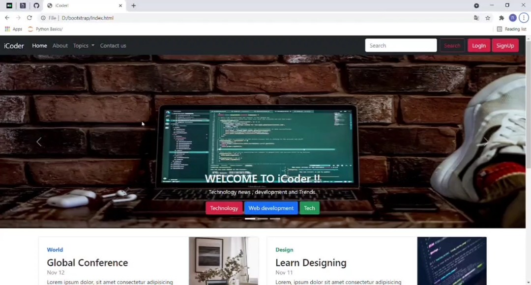 Radhika Malani on LinkedIn: #bootstrap #css #html #webdesign #programming Radhika Malani on LinkedIn: #bootstrap #css #html #webdesign #programming