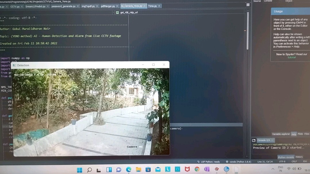 Gokul Muralidharan Nair on LinkedIn: #ai #python #securitycamera # ... Gokul Muralidharan Nair on LinkedIn: #ai #python #securitycamera # ...