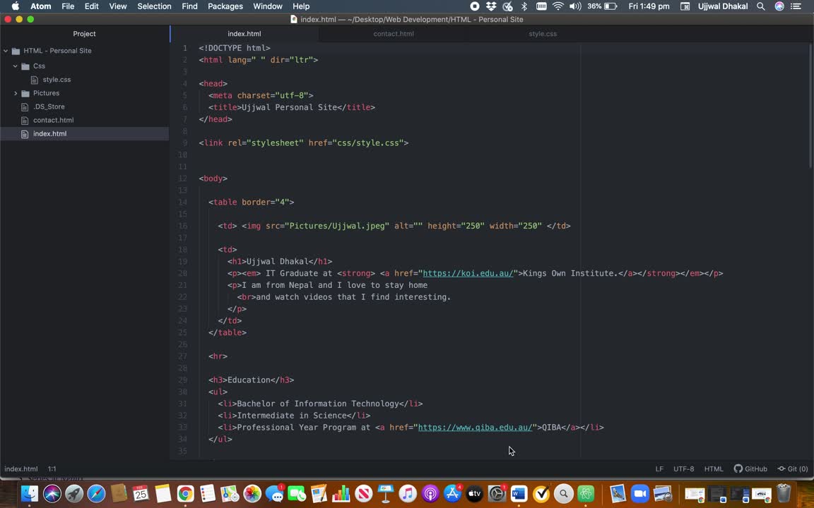 Ujjwal Dhakal on LinkedIn: #firstproject #html #css #learninganddevelopment Ujjwal Dhakal on LinkedIn: #firstproject #html #css #learninganddevelopment
