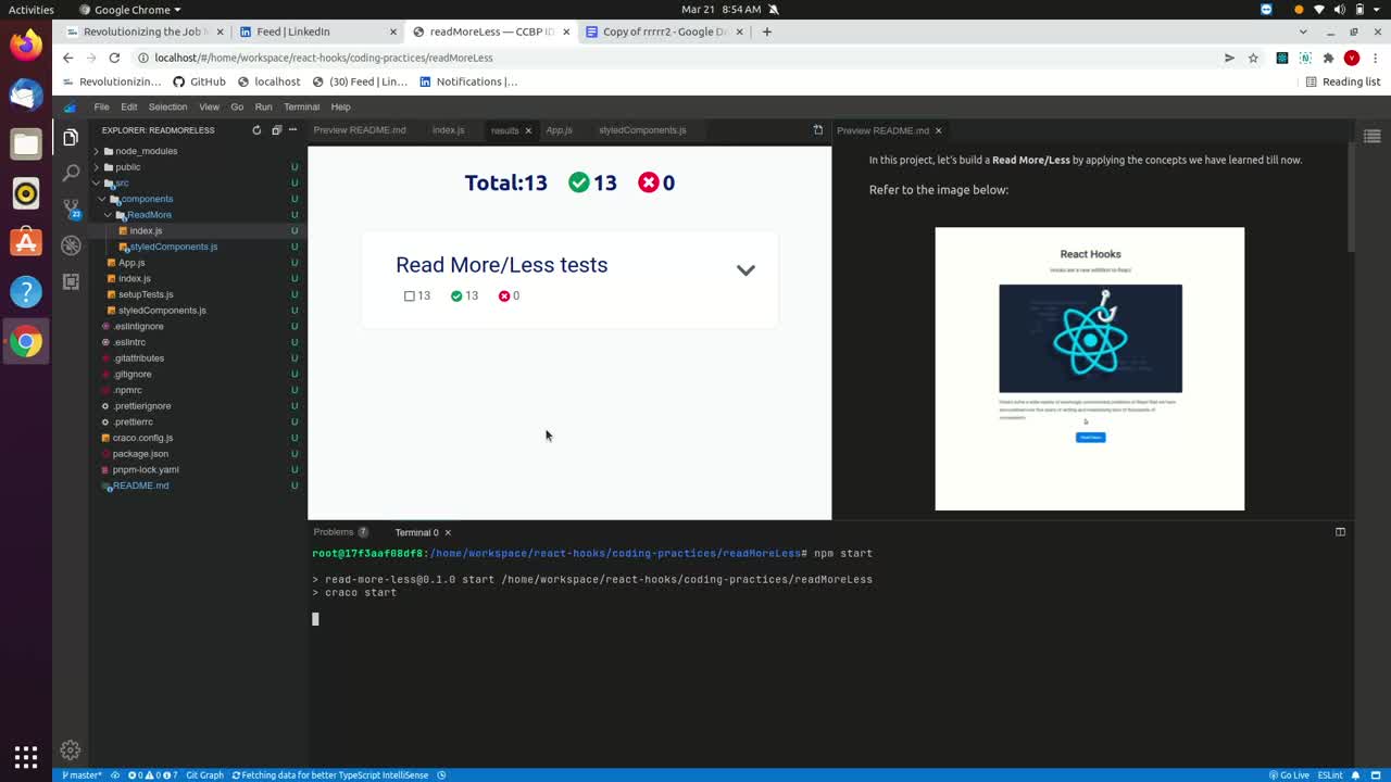 Vidyavathi B V G on LinkedIn: REACT-HOOKS-PROJECT-4 READMORE-READLESS ... Vidyavathi B V G on LinkedIn: REACT-HOOKS-PROJECT-4 READMORE-READLESS ...