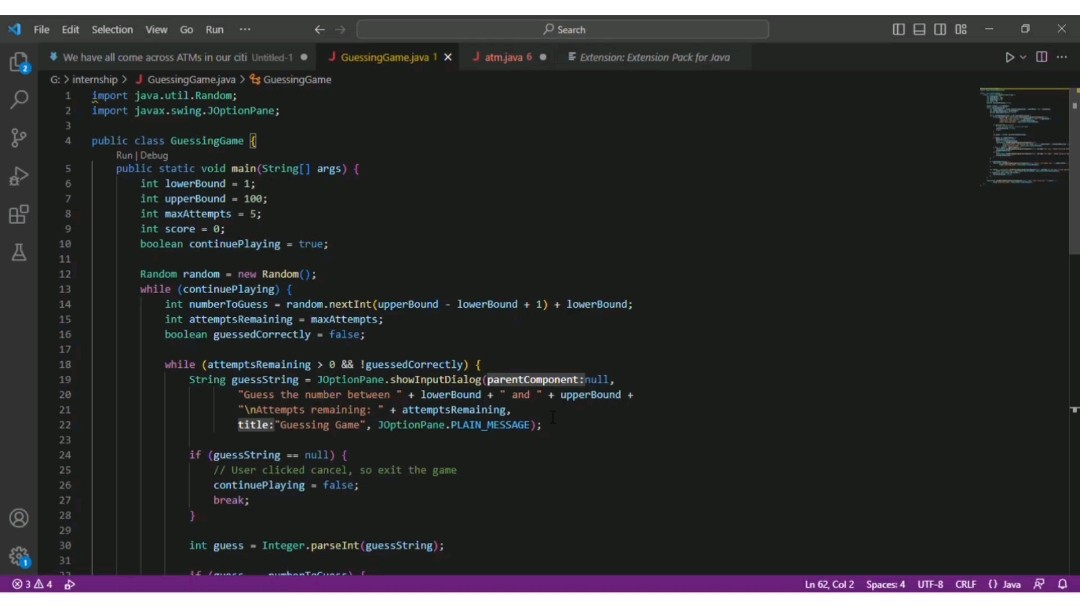 #task1 #internship #github #javaprogramming #intern | Rohit Chaudhari #task1 #internship #github #javaprogramming #intern | Rohit Chaudhari