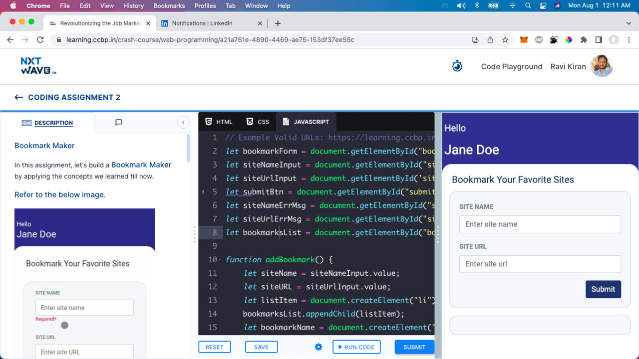 Ravi Kiran on LinkedIn: #day #50daysofcoding #javascript #coding # ... Ravi Kiran on LinkedIn: #day #50daysofcoding #javascript #coding # ...