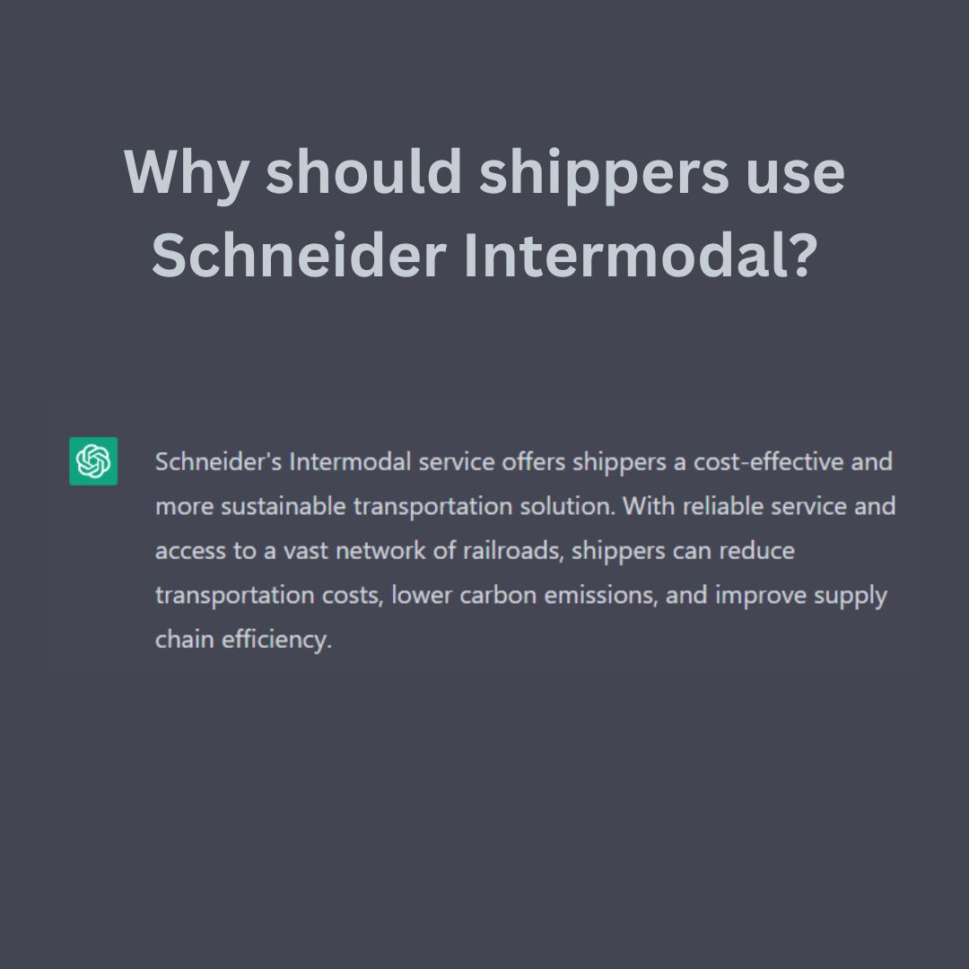 Austin Sylvester on LinkedIn: I asked ChatGPT why shippers should use ... Austin Sylvester on LinkedIn: I asked ChatGPT why shippers should use ...