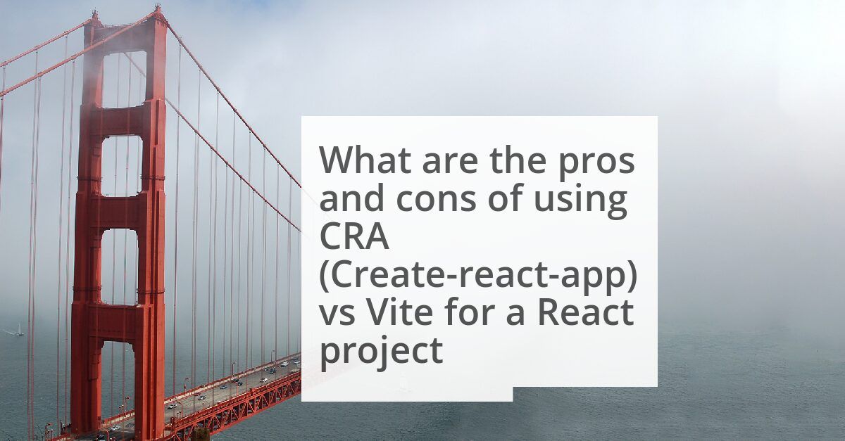 React Jobs on LinkedIn: Why I choose CRA ( Create-react-app) over Vite ... React Jobs on LinkedIn: Why I choose CRA ( Create-react-app) over Vite ...