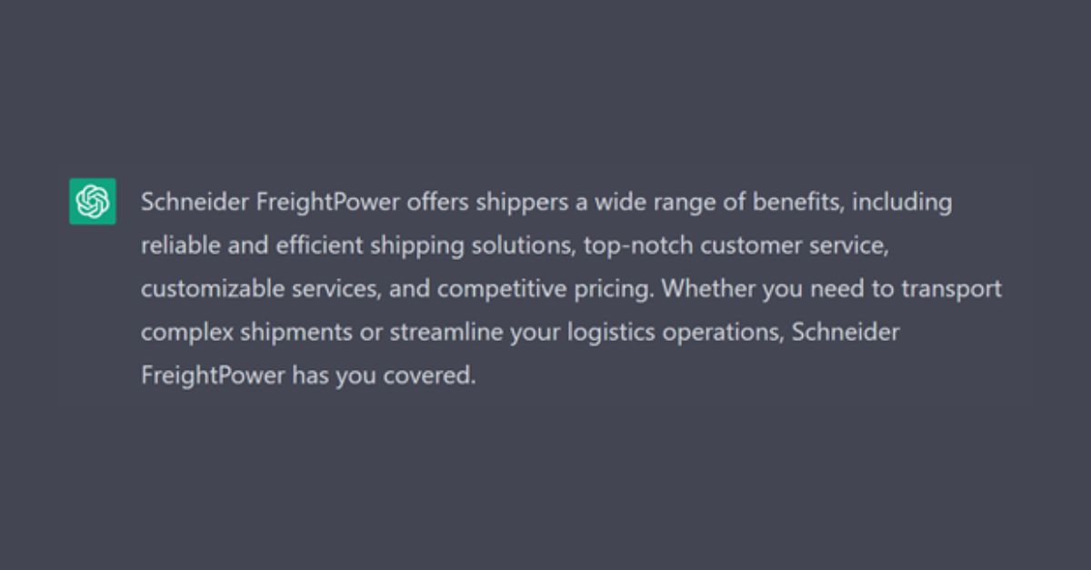 Phillips Joe on LinkedIn: I asked ChatGPT why shippers should use ... Phillips Joe on LinkedIn: I asked ChatGPT why shippers should use ...