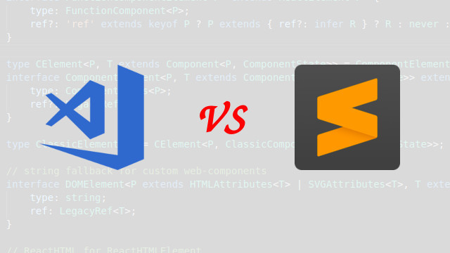 Visual Studio Code VS Sublime Text Visual Studio Code VS Sublime Text