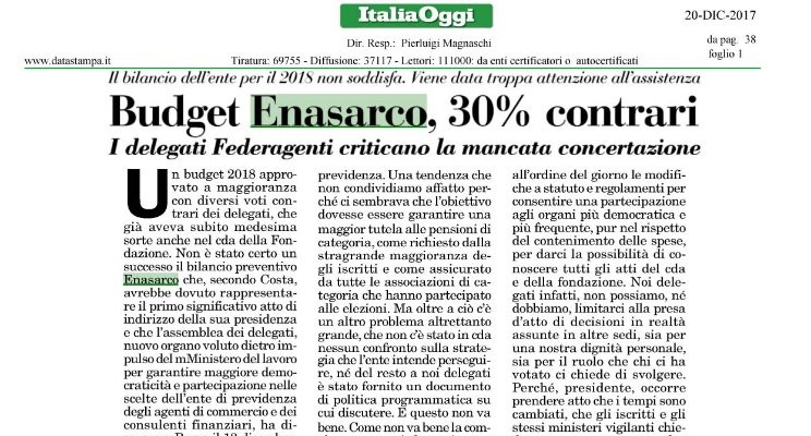 I delegati Enasarco sono una risorsa I delegati Enasarco sono una risorsa