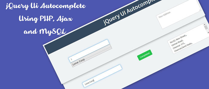 jQuery UI Autocomplete For Two Fields Using PHP Ajax and MySQL jQuery UI Autocomplete For Two Fields Using PHP Ajax and MySQL