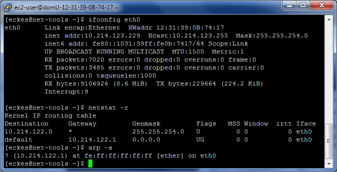 netstat, ifconfig, route, arp : deprecated netstat, ifconfig, route, arp : deprecated