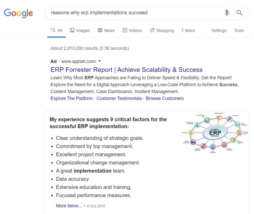 10 Reasons why ERP implementations succeed & fail - (hint: People 1st) 10 Reasons why ERP implementations succeed & fail - (hint: People 1st)