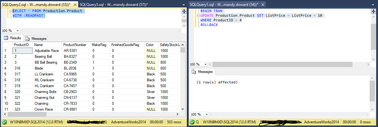 SQL Server - Overcoming Lock Waits and Blocking (READPAST) | Mandy Doward SQL Server - Overcoming Lock Waits and Blocking (READPAST) | Mandy Doward