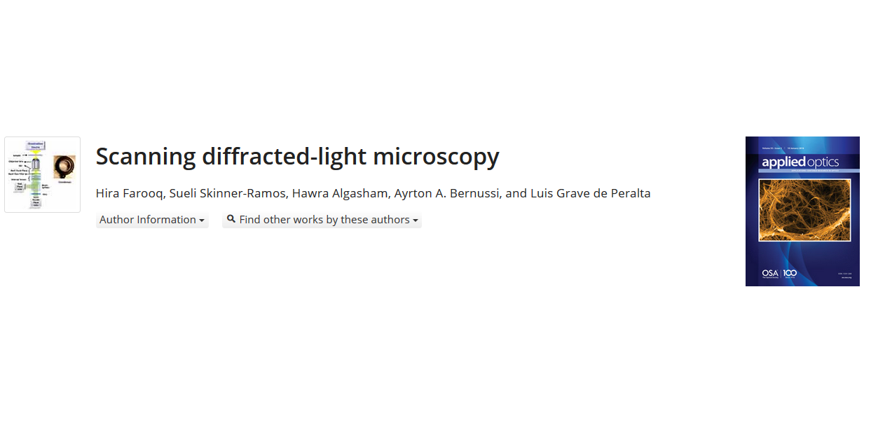 Scanning diffracted-light microscopy Scanning diffracted-light microscopy