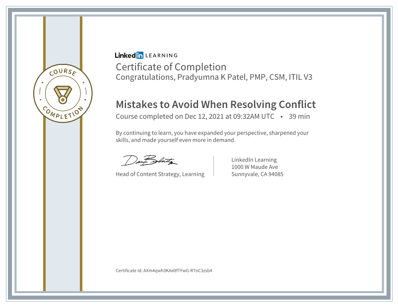 Pradyumna K Patel, PMP, CSM, ITIL V3, SAP Activate PM on LinkedIn ... Pradyumna K Patel, PMP, CSM, ITIL V3, SAP Activate PM on LinkedIn ...