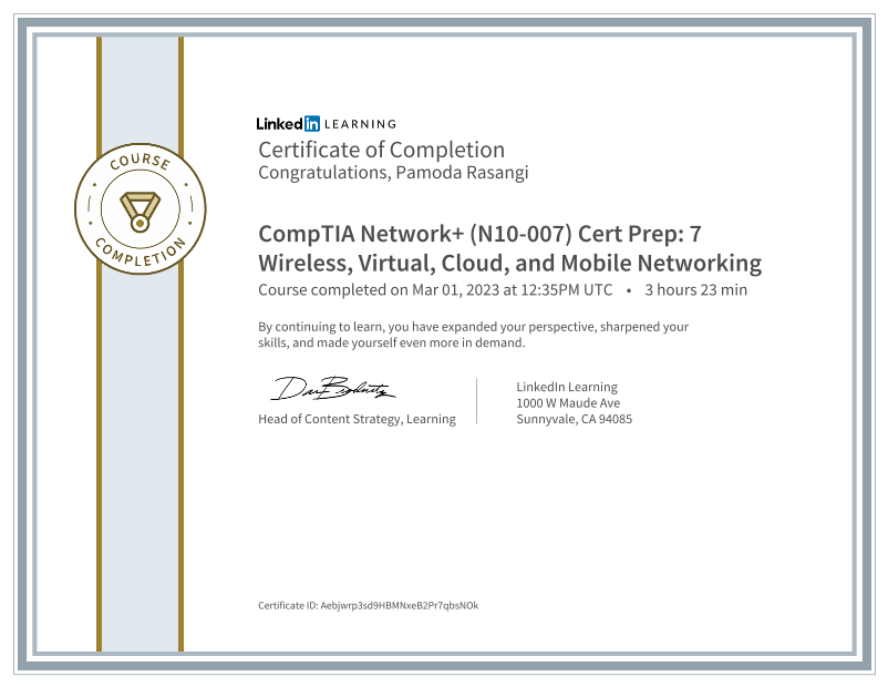 Pamoda Rasangi on LinkedIn: Certificate of Completion Pamoda Rasangi on LinkedIn: Certificate of Completion