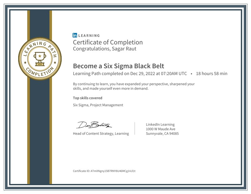Sagar Raut on LinkedIn: Certificate of Completion Sagar Raut on LinkedIn: Certificate of Completion