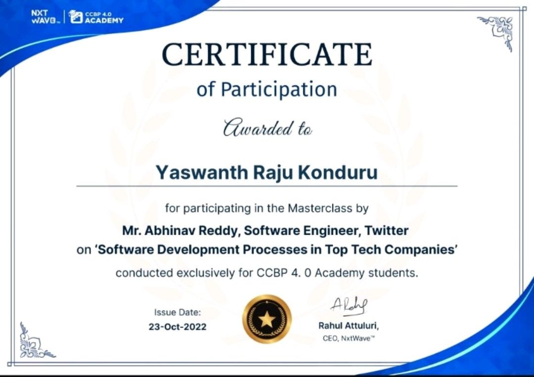 Yaswanth Raju Konduru posted on LinkedIn Yaswanth Raju Konduru posted on LinkedIn