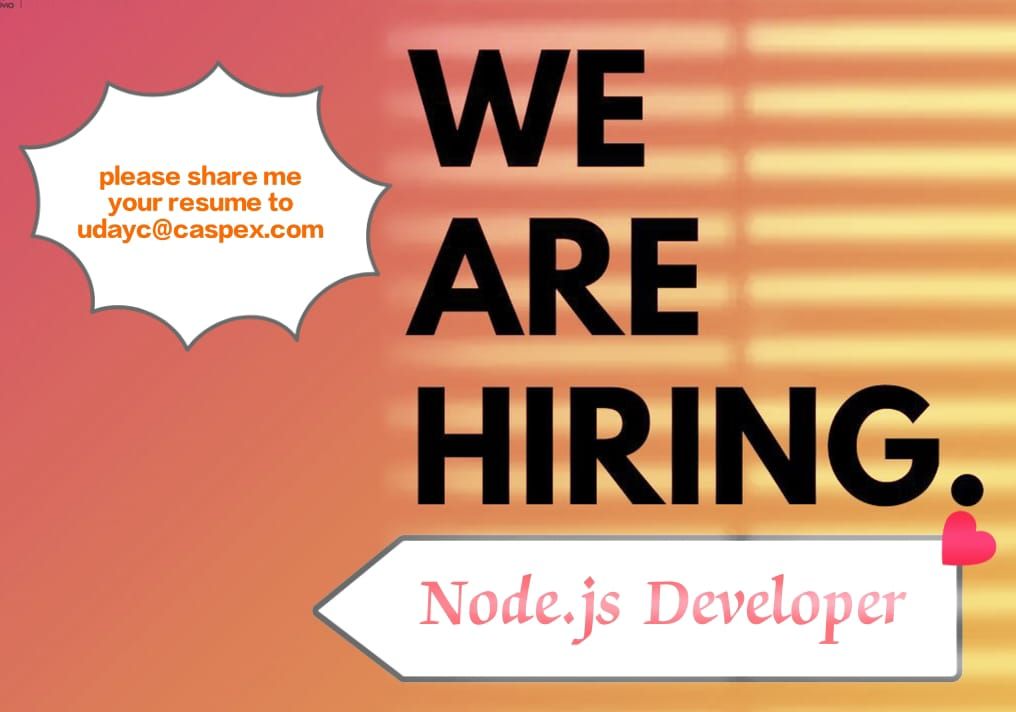 Uday Chakraborthy on LinkedIn: #hiring #nodejs #california Uday Chakraborthy on LinkedIn: #hiring #nodejs #california